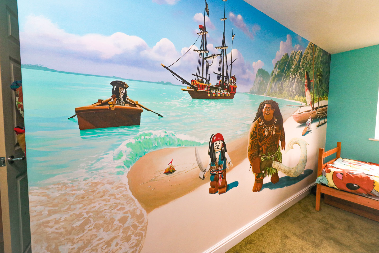 Moana Mural / Lego Pirates of the Caribbean Medley | Sacredart Murals